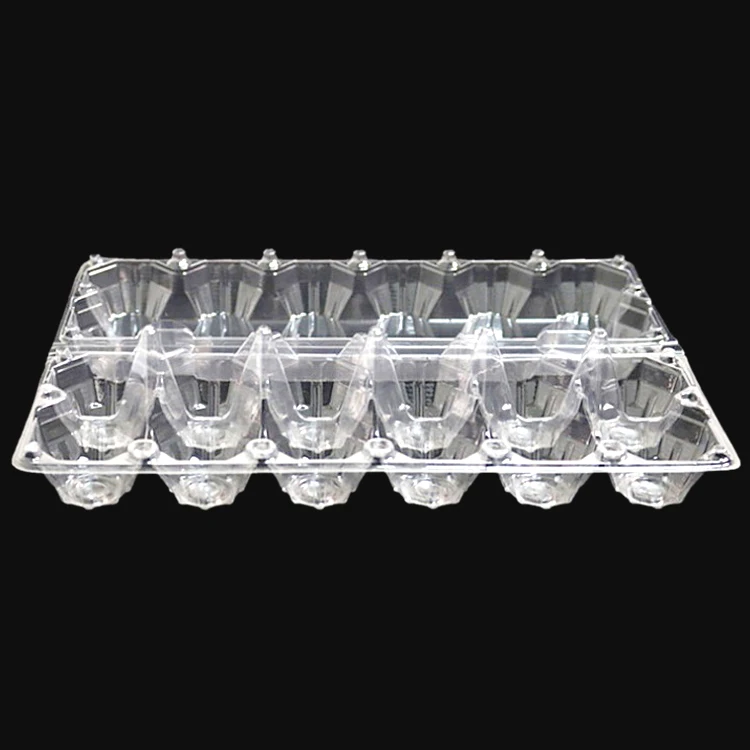 12 Holes Pvc Pet Transparent Rectangular Plastic Blister Egg Tray ...
