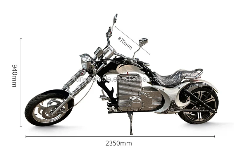 Enduro Electric Motorcycle Chopper for Adults | 3000W, 72V, 80km/h ...