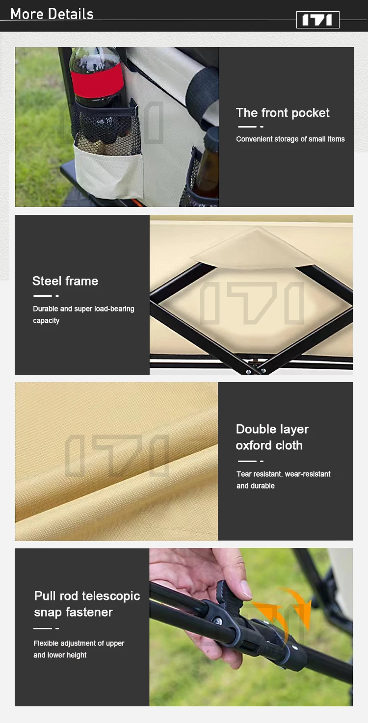 Multi-function Push Cart Folding Table Cart Folding Camping Cart For ...