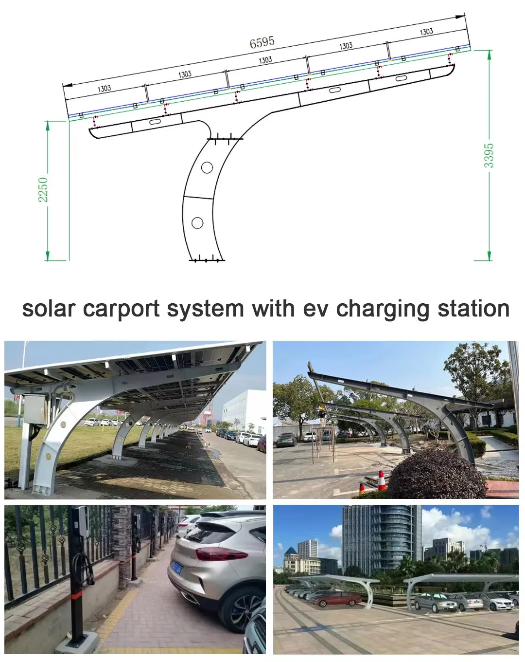 Customized Diy Solar Carport Structure Waterproof Carport Solaire ...