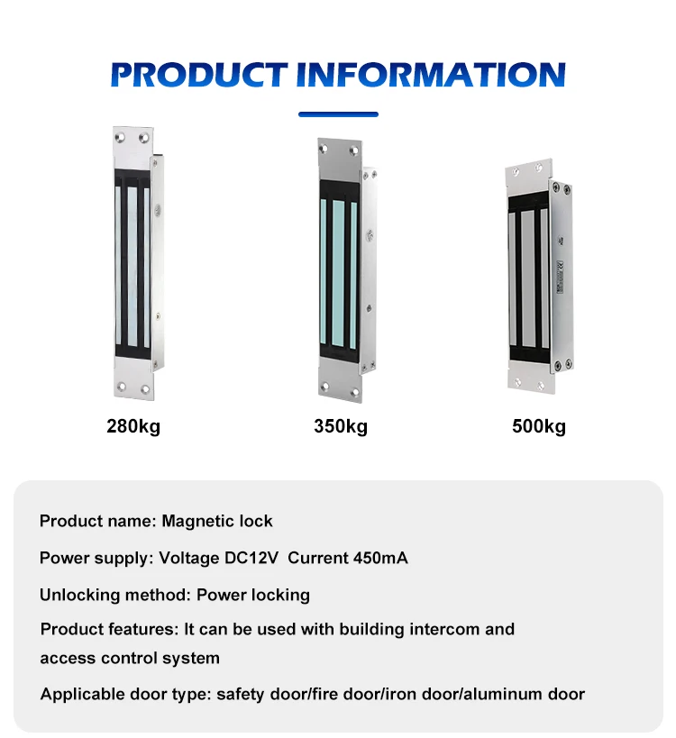 Factory Supply 280kg 350kg 500kg Electric Lock Dc 12v 24v Wooden Door ...