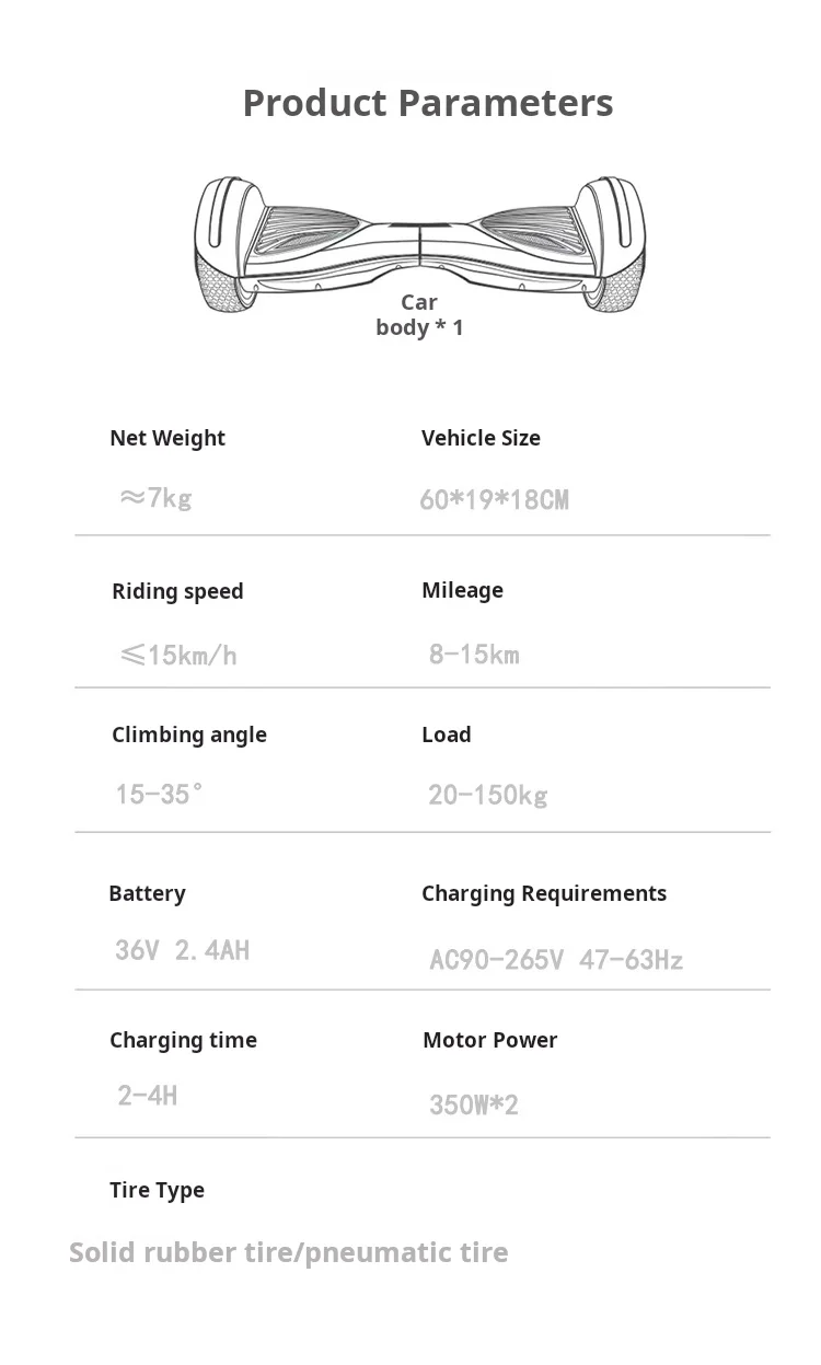 Electric Balance Car - Intelligent Double-Wheel Scooter