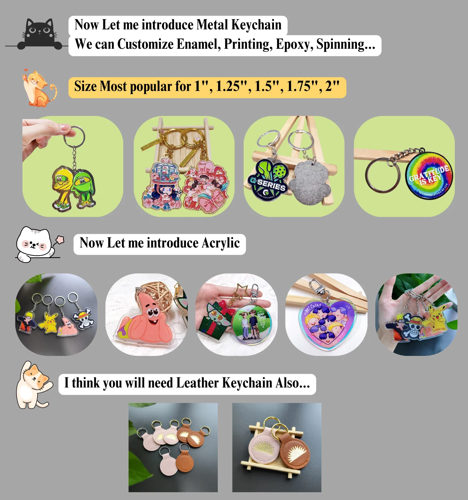 Custom 2D Cartoon Rounded Shape Keyring Key Chain Toy Rubber 3D Soft ...
