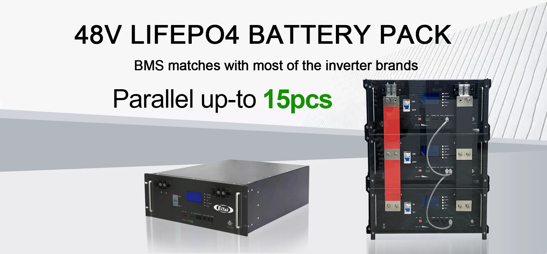 Eitai Smart Bms Lifepo4 10kwh 48v 100ah 200ah Rack Mount Home Energy ...