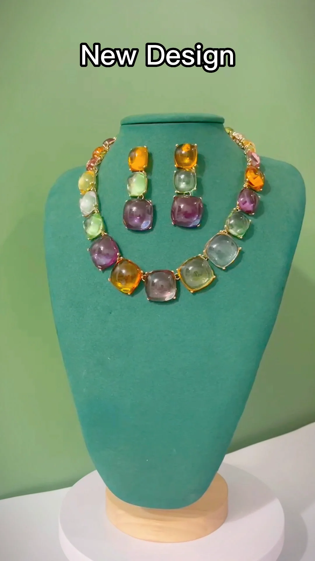 2023 New Za Candy Color Transparent Resin Choker Necklace Jewelry Women ...