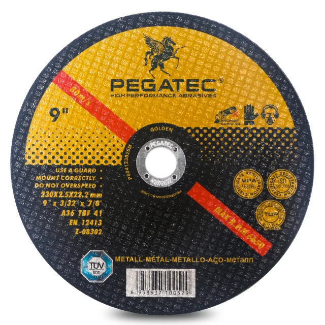 Pegatec 230x2.5x22.2mm Metal Concrete Cut Wheel - Sharp & Durable