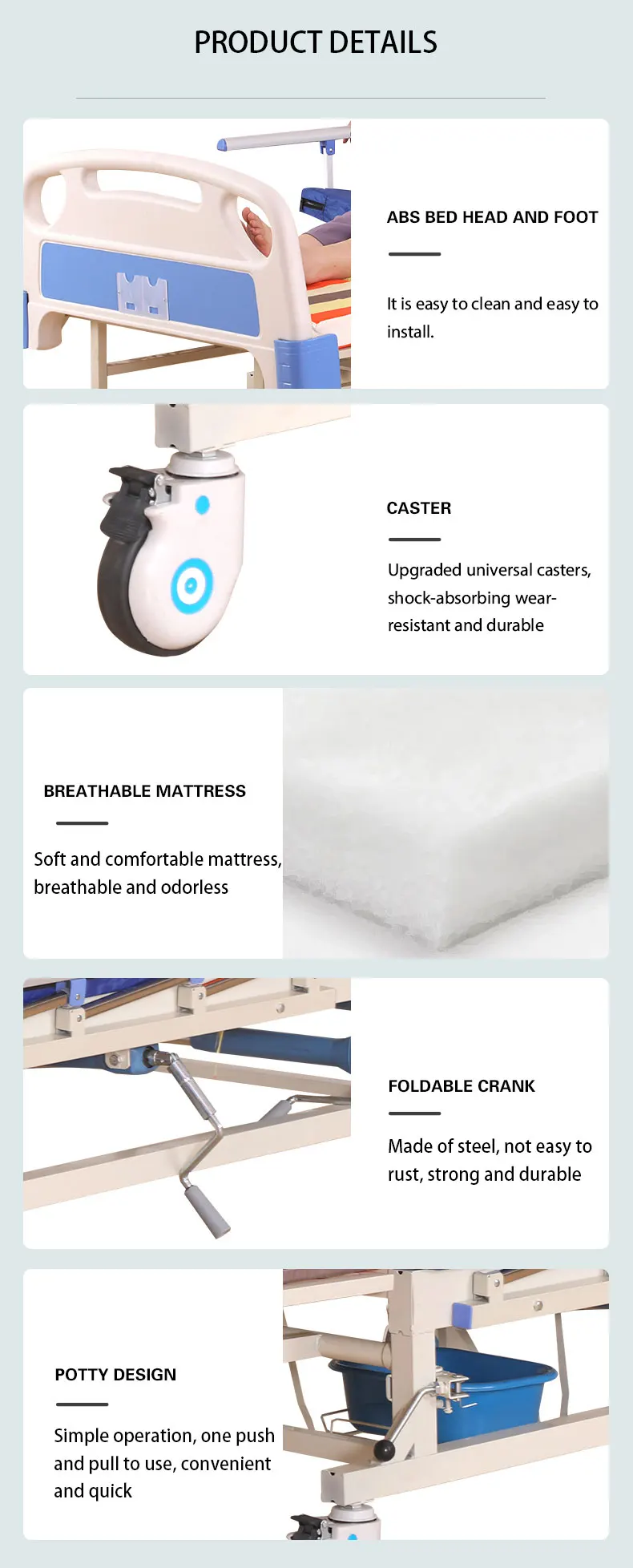 Jsb123a Medical Hospital Bed Hospital Nursing Bed Nursing Hospital Steel Patient Medical Bed ...