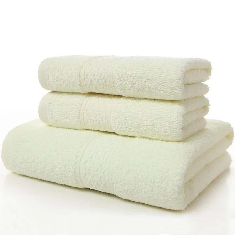 JINJIN Cotton Towel Sets - Luxury 3-Piece Bath Towels
