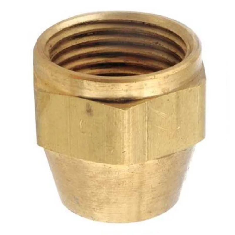 Brass Flare Pipe Fittings 1/2" Brass Short Sae Flare Nut For Refrigeration - Buy Flare Type ...