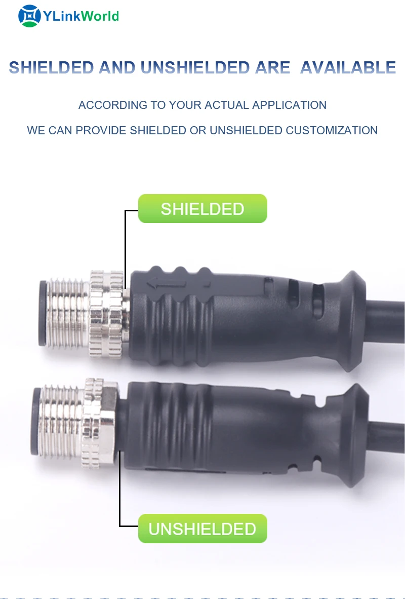 M5 M8 M12 M16 M23 Connector Waterproof Cable Male Female 2 3 4 5 6 7 8 ...