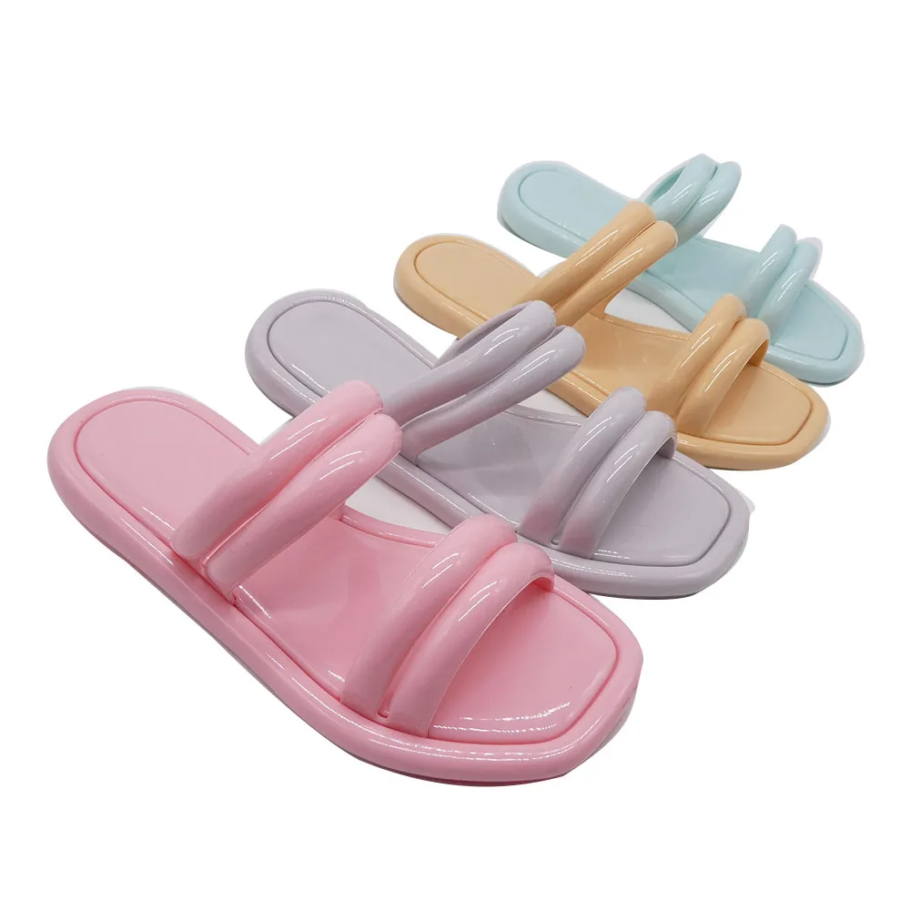Outdoor Indoor Pvc Women Jelly Slippers Summer Beach Slippers Customize ...