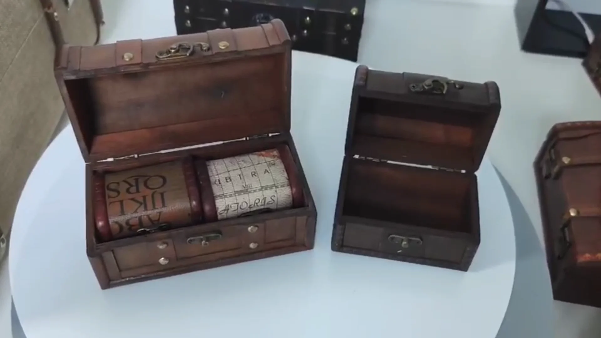 Custom Different Styles Vintage Gray Decorative Wooden Gift Box With ...