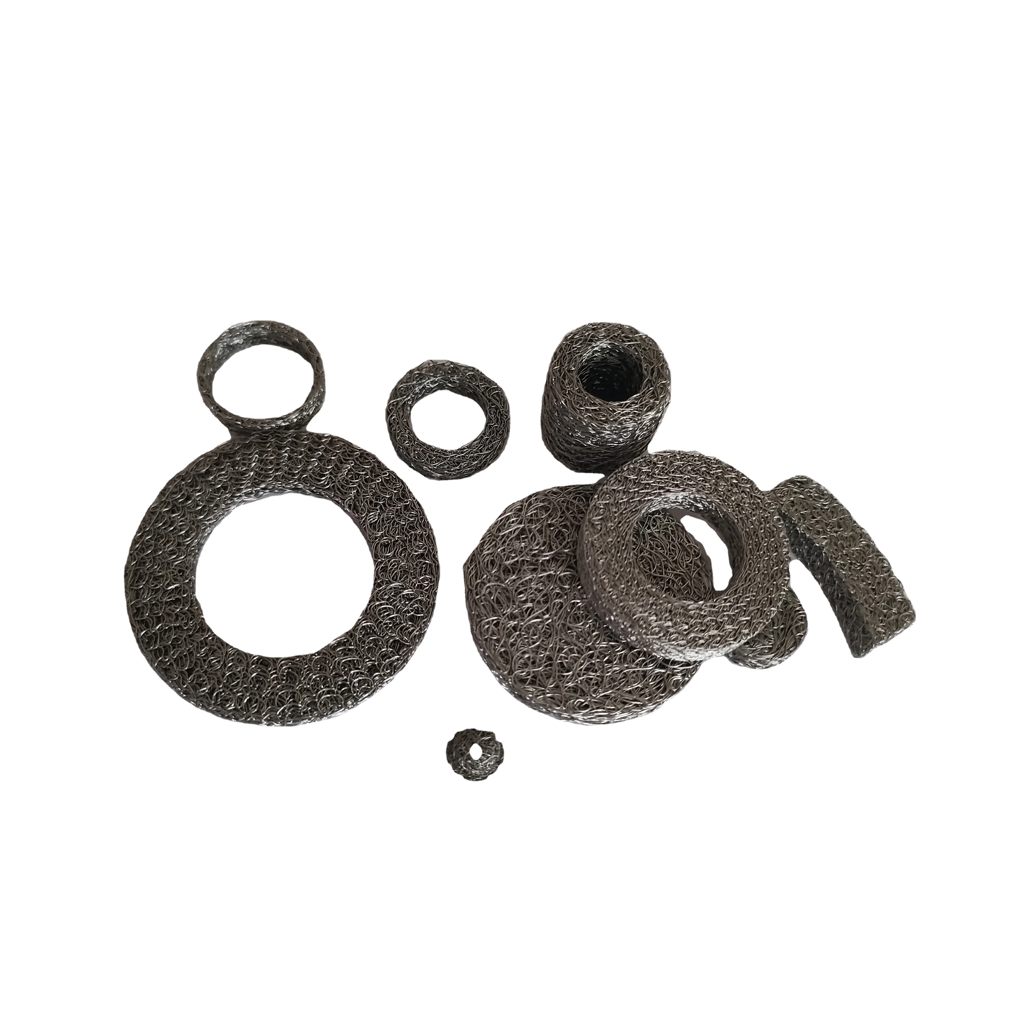 Stainless Steel 304 316 Cylindrical Compressed Knitted Mesh For Oil ...