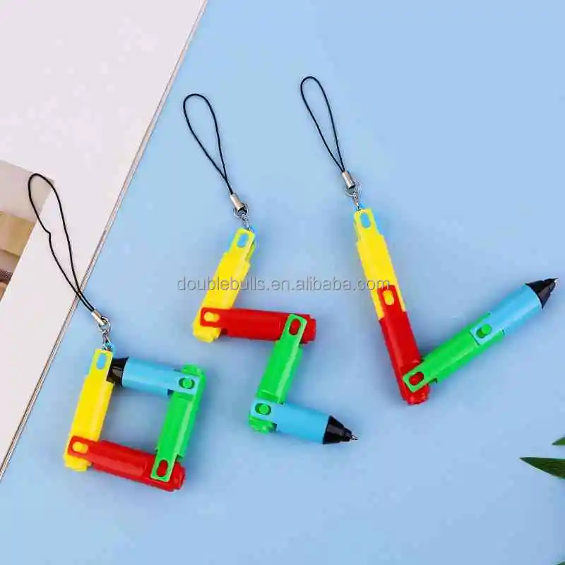 Creative Lanyard Folding Ballpoint Pen Bendable Deformation Ballpoint ...