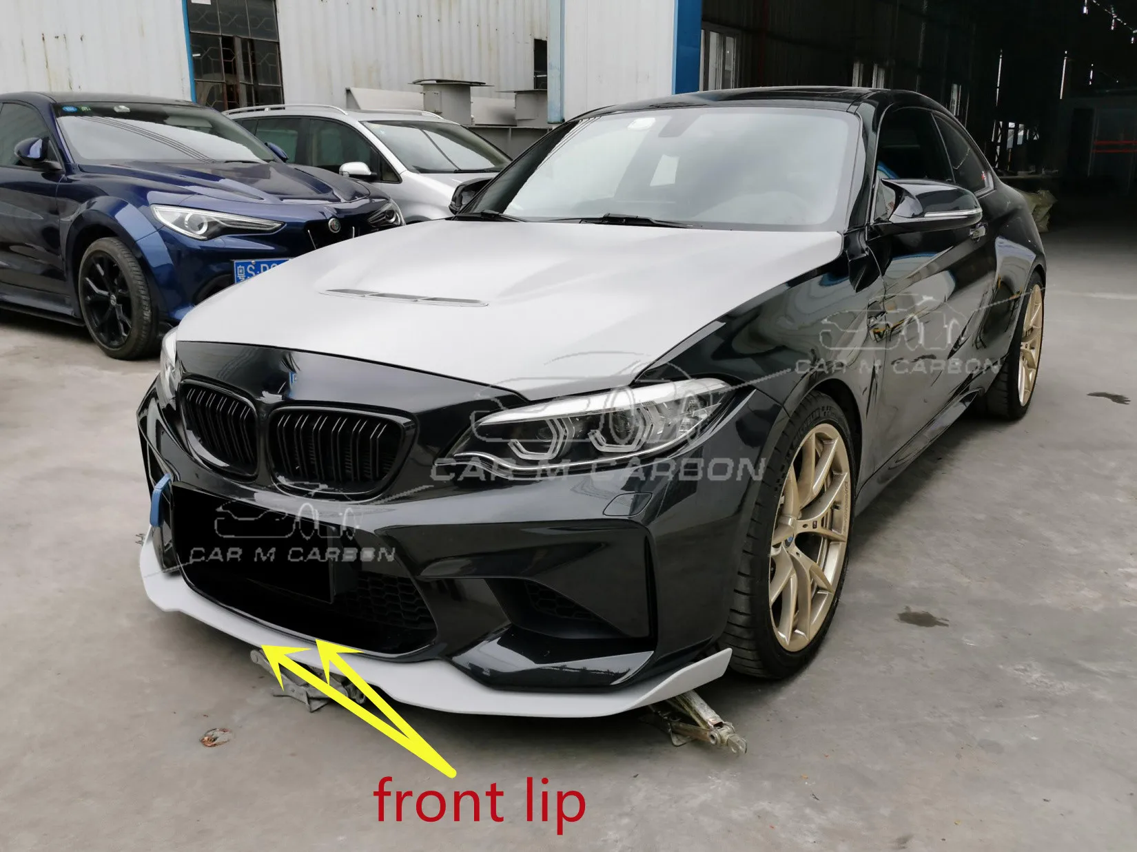 M Series F87 Car Front Lip And Diffuser 2015-2017y Dry Carbon Fiber ...