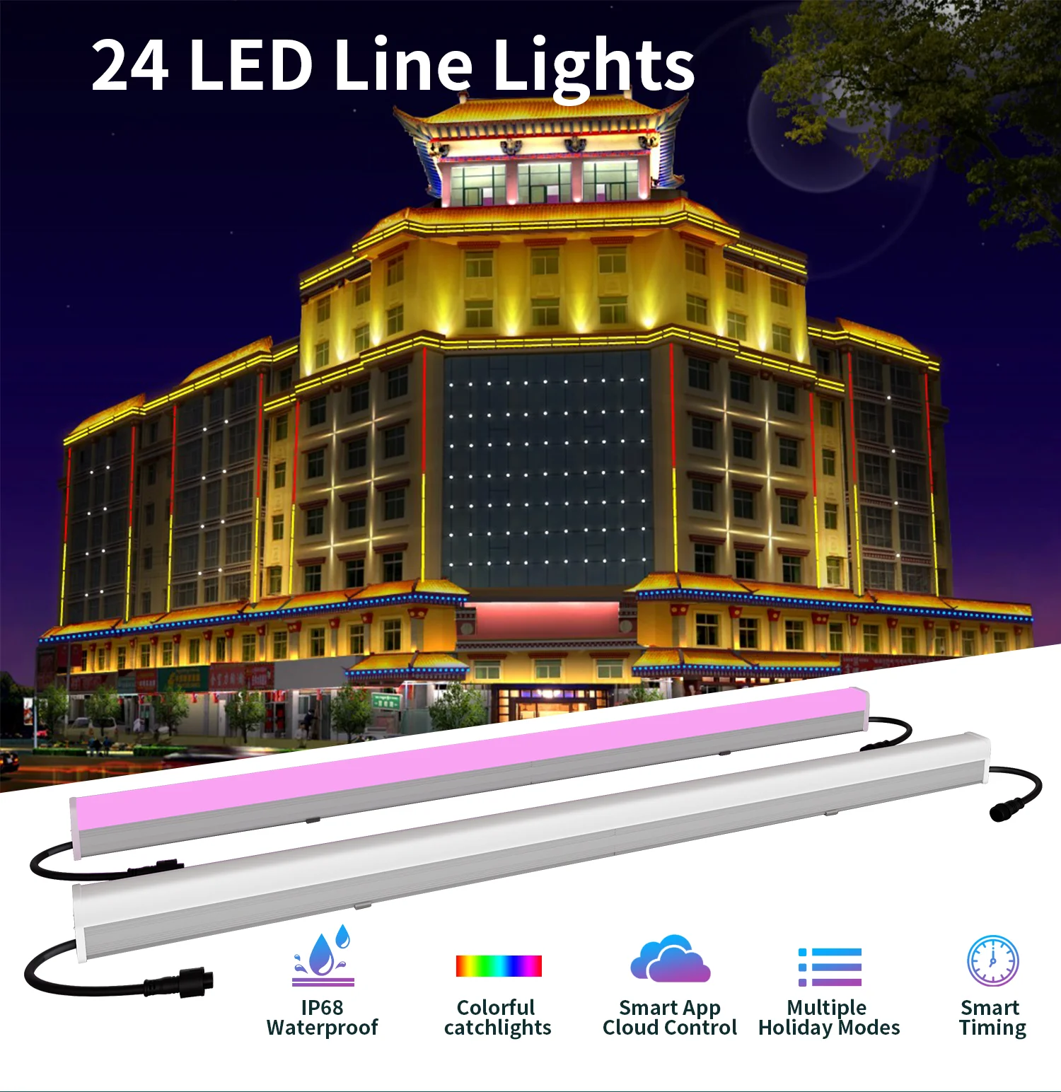 Gouly Factory Rgbw Dmx Addressable Pixel Strip Tube Light Led 24v 15w ...