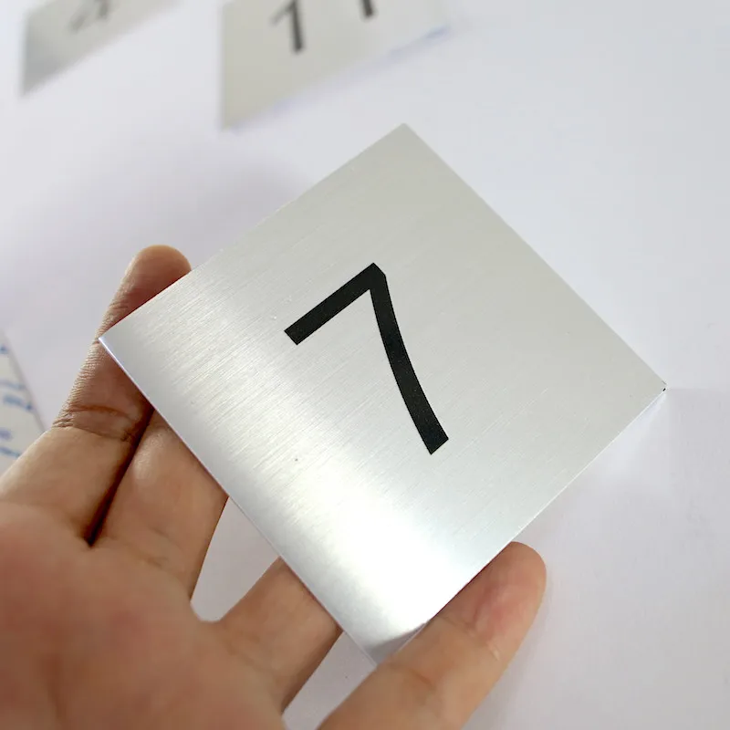 Brush Sliver Aluminum Sign Nameplate Metal Number Sign Plaque ...