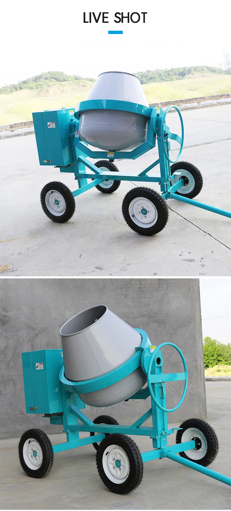 Small Concrete Mixer Truck Self-mixer 1 Bag Cement With Diesel Engine ...