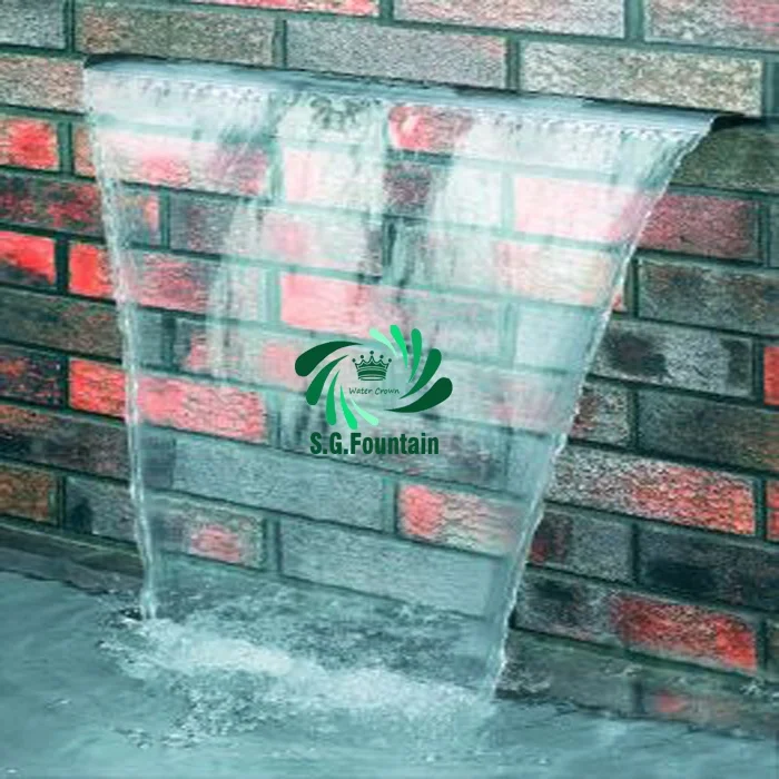 Customized Stainless Steel Large Blade Cascade Waterfall Fountain for Ponds