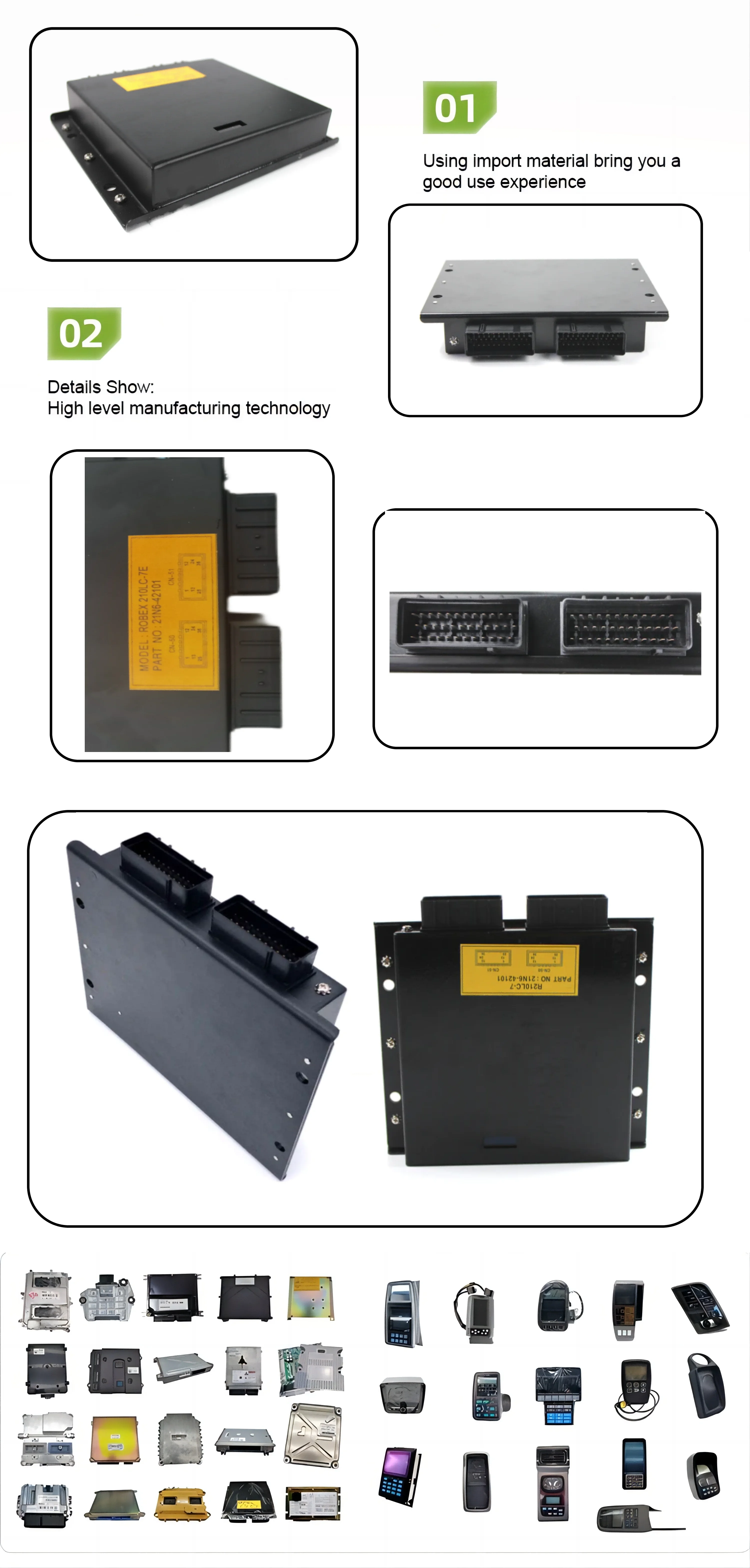 R290lc-9mh Excavator Machine Ecu 21n6-32101 Controller R215vs Engine ...