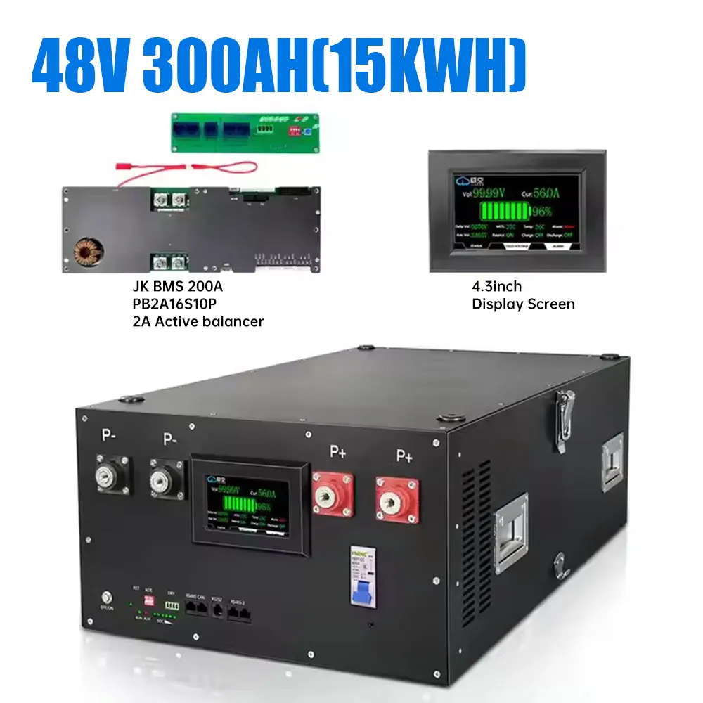 16S Battery Case JK Bms 4.3 Inch Large Screen Battery Box With ...
