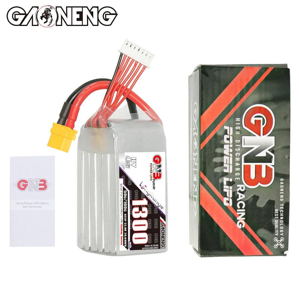 Gaoneng Gnb 1300mah 22.8v Hv 6s 50c 100c Hv Xt60 Lipo Battery Soft Pack ...