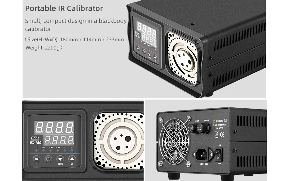 CEM BX-150 Portable Dry Block Temperature Calibrator & Thermometer with ...