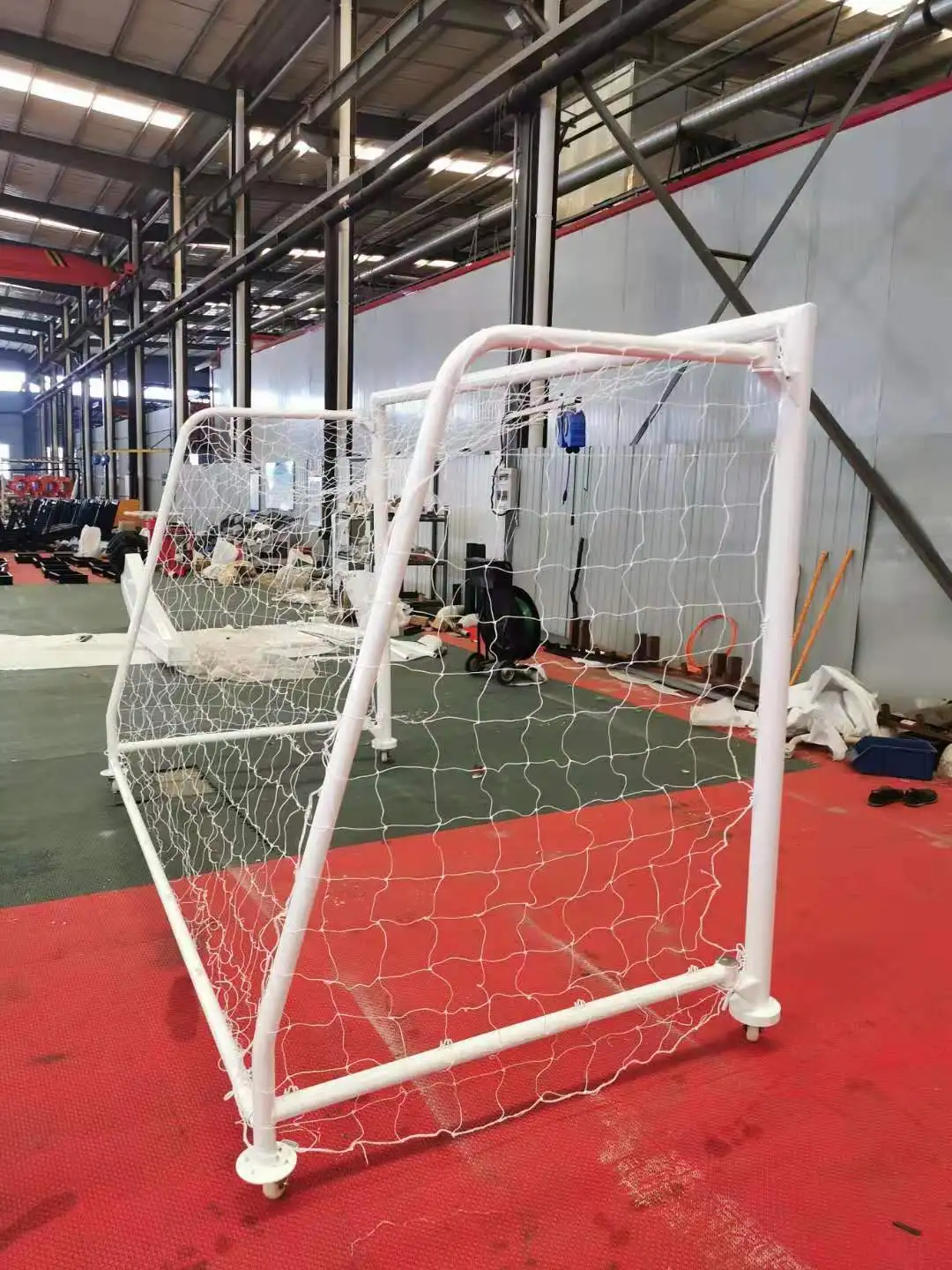 3m X 2m Steel Futsal Portable & Foldable Soccer Goal with Wheels