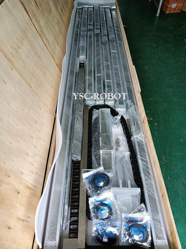 Xyz 3 Axis Gantry Type Cartesian Robot Cnc Linear Guide Slide Motion ...