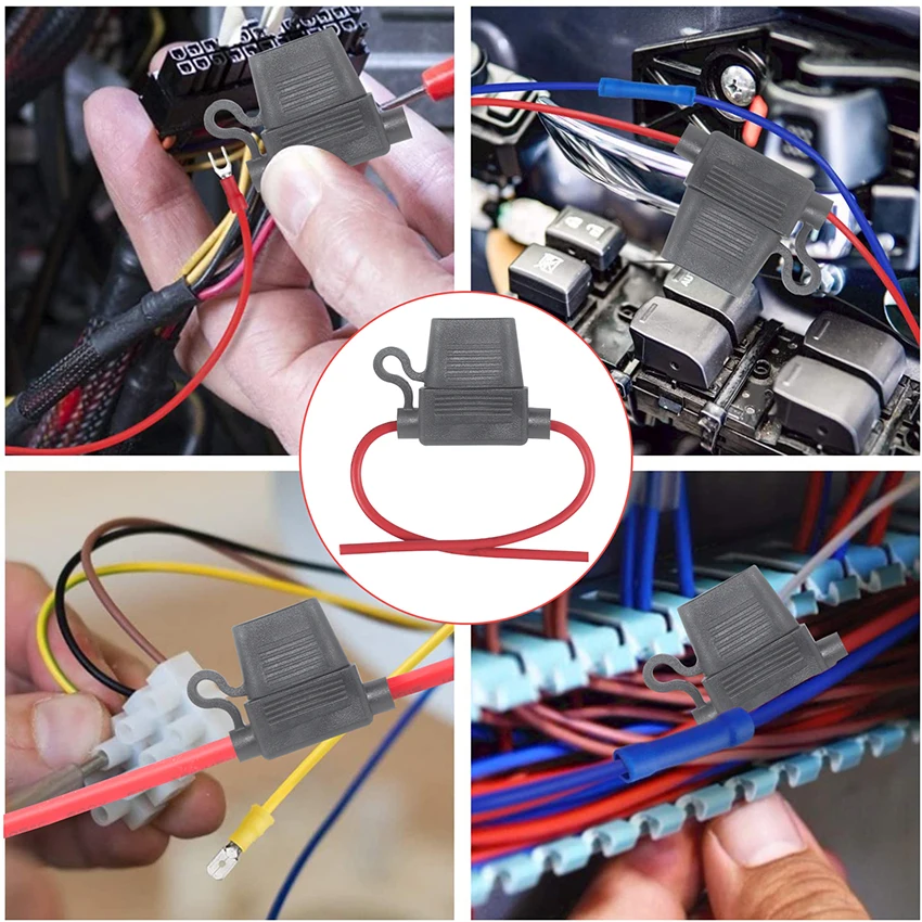 Jumper Power Cable with 40A Fuse Holder for Car Battery