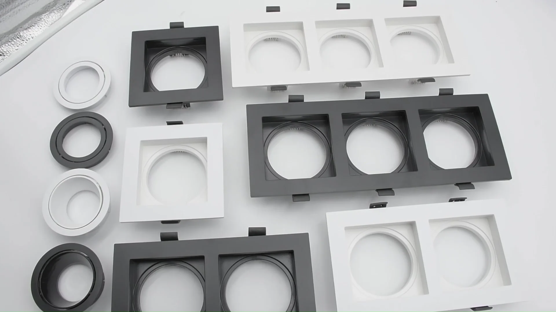 Led Ceiling Downlights Fixture Shell Single Double Triple Heads Round ...