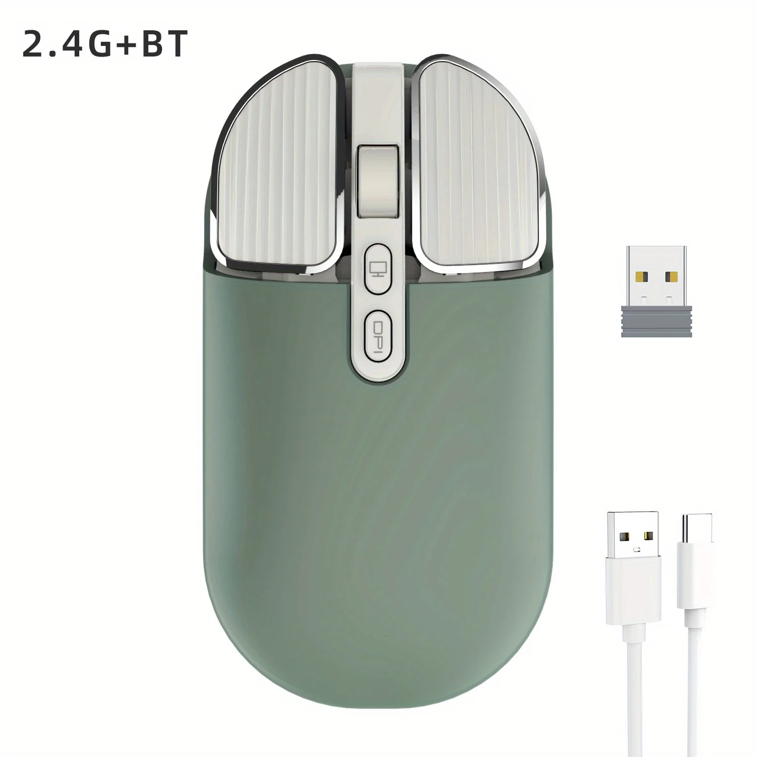 New Dual Mode Wireless Mouse Rechargeable 2400dpi Mouse Design Unique ...