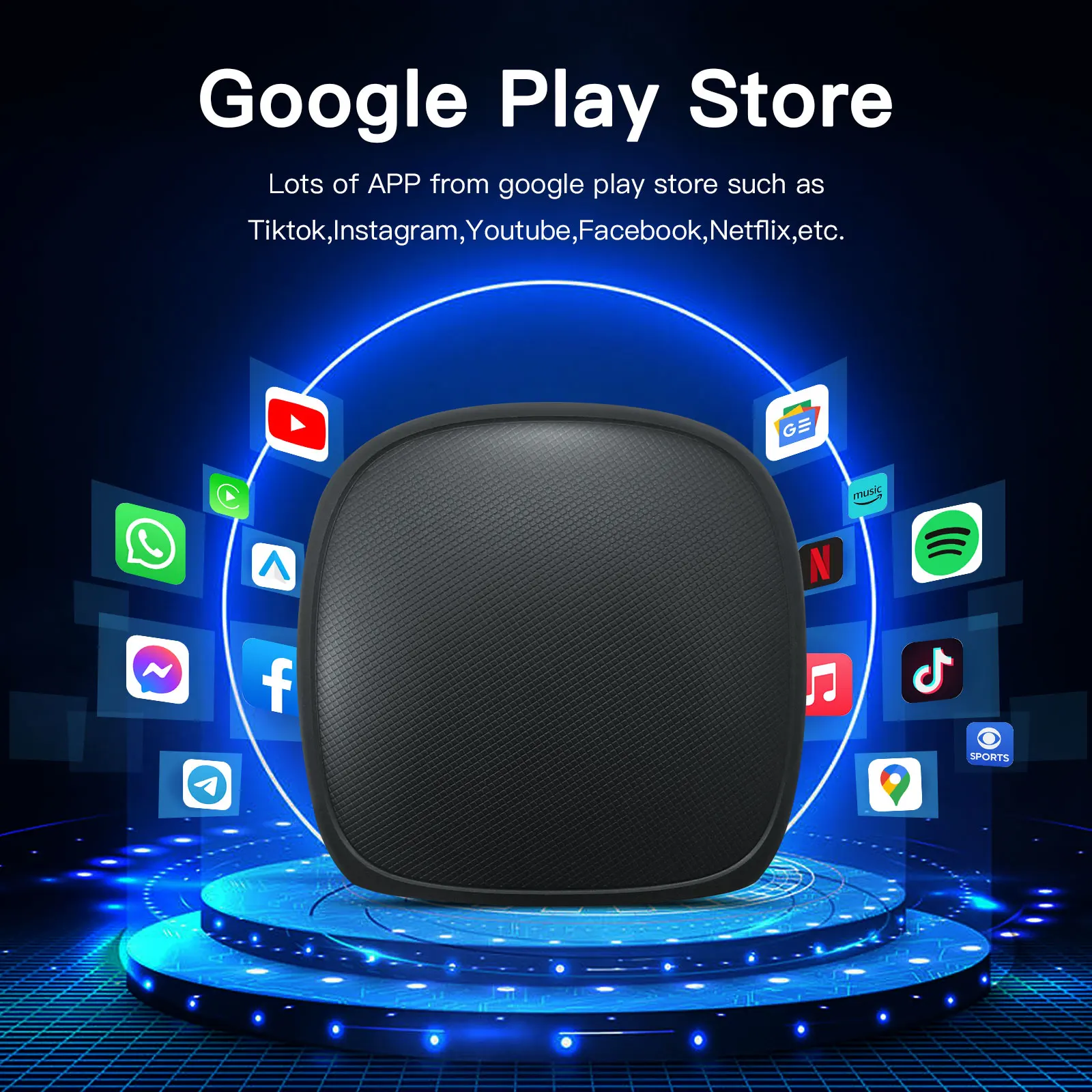 Autoabc AI BOX 2in1 CarPlay Mini Ai TV Box - Android 11 for Universal ...