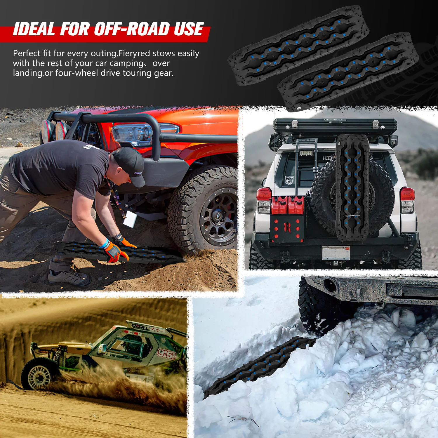 Fieryred Up To 10t Outdoor Waterproof Vehicle Off-road Sand Snow Mud ...