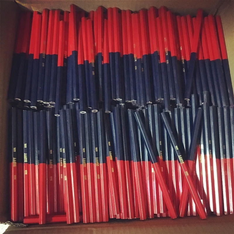 High Quality Carpenters Pencil Blue And Red Lead For Diy Builders ...