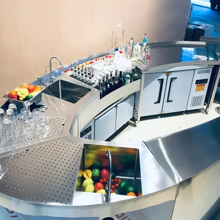 Commercial Cocktail Bar Station Luxury Modern Fashion Cocktail Station