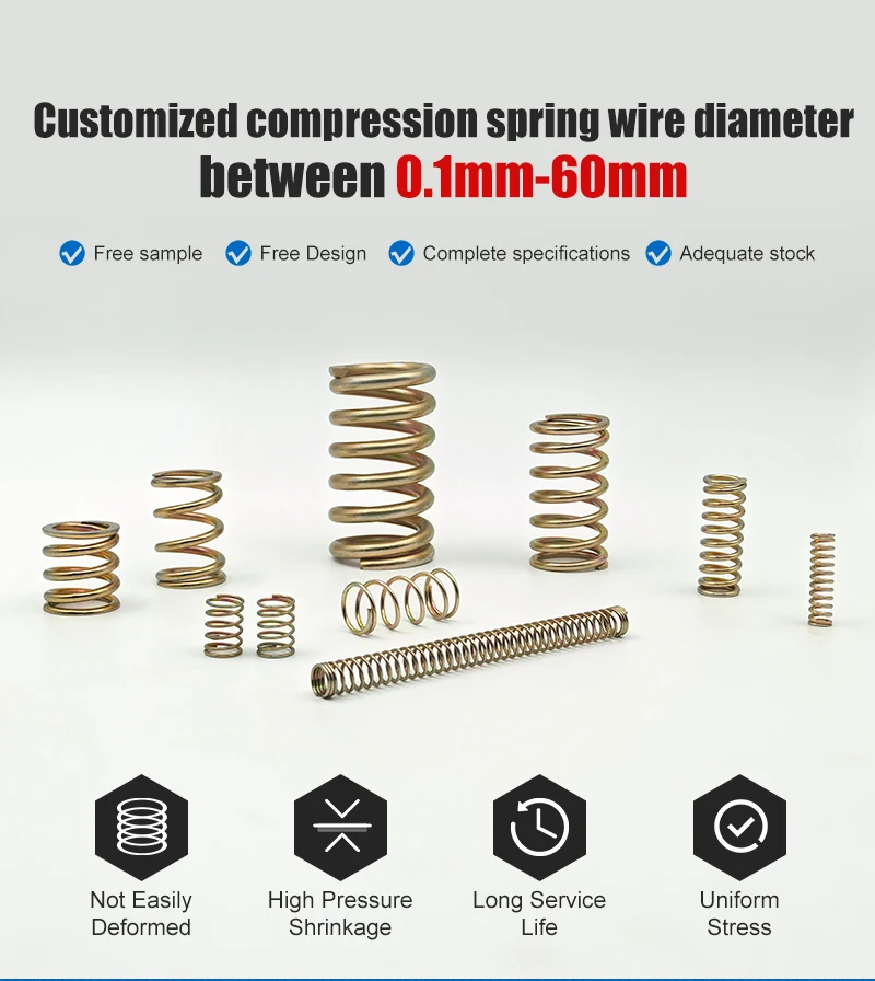 Customized 12mm Wire Diameter Compression Spring Durable 60SI2MN 65MN ...