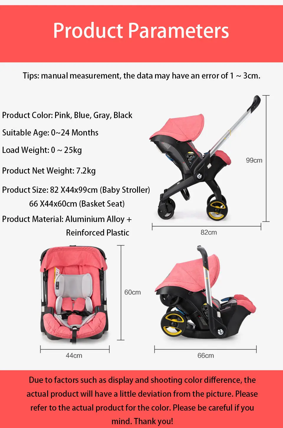 Eco-friendly Light Weight Foldable 4 Wheel Stroller For Children ...