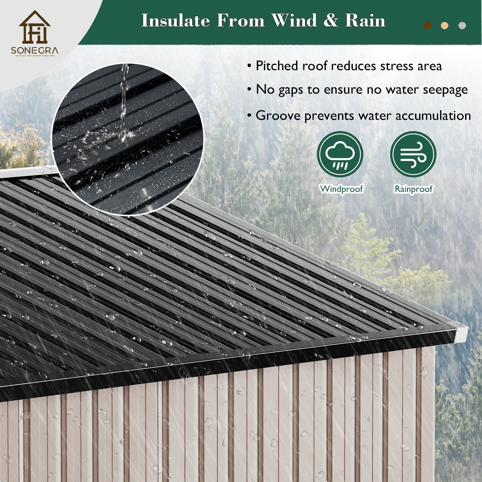 Mochen 6x8ft Eco-friendly Outdoor Metal Storage Shed Durable Garden ...