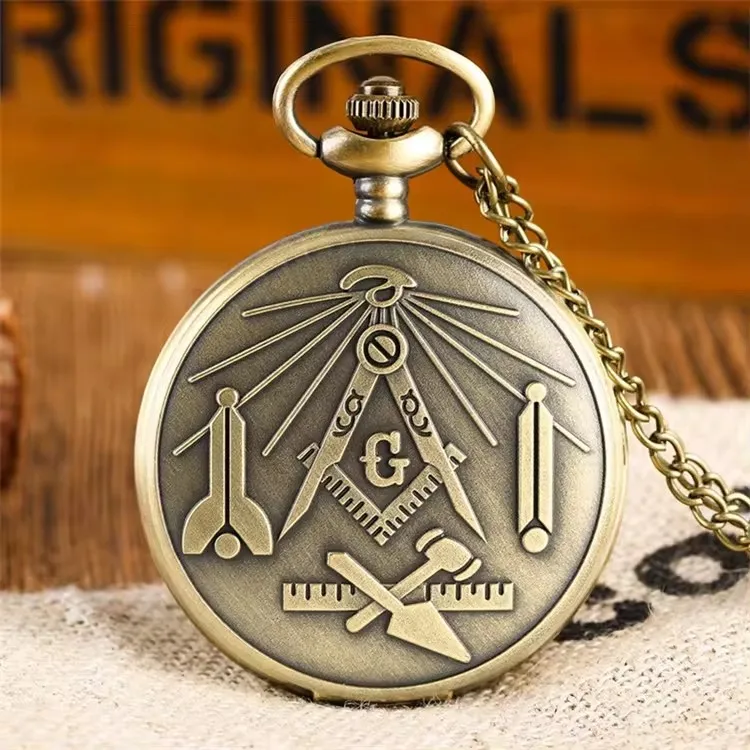 Cool Silver & Golden Masonic Freemason Freemasonry Theme Alloy Quartz ...