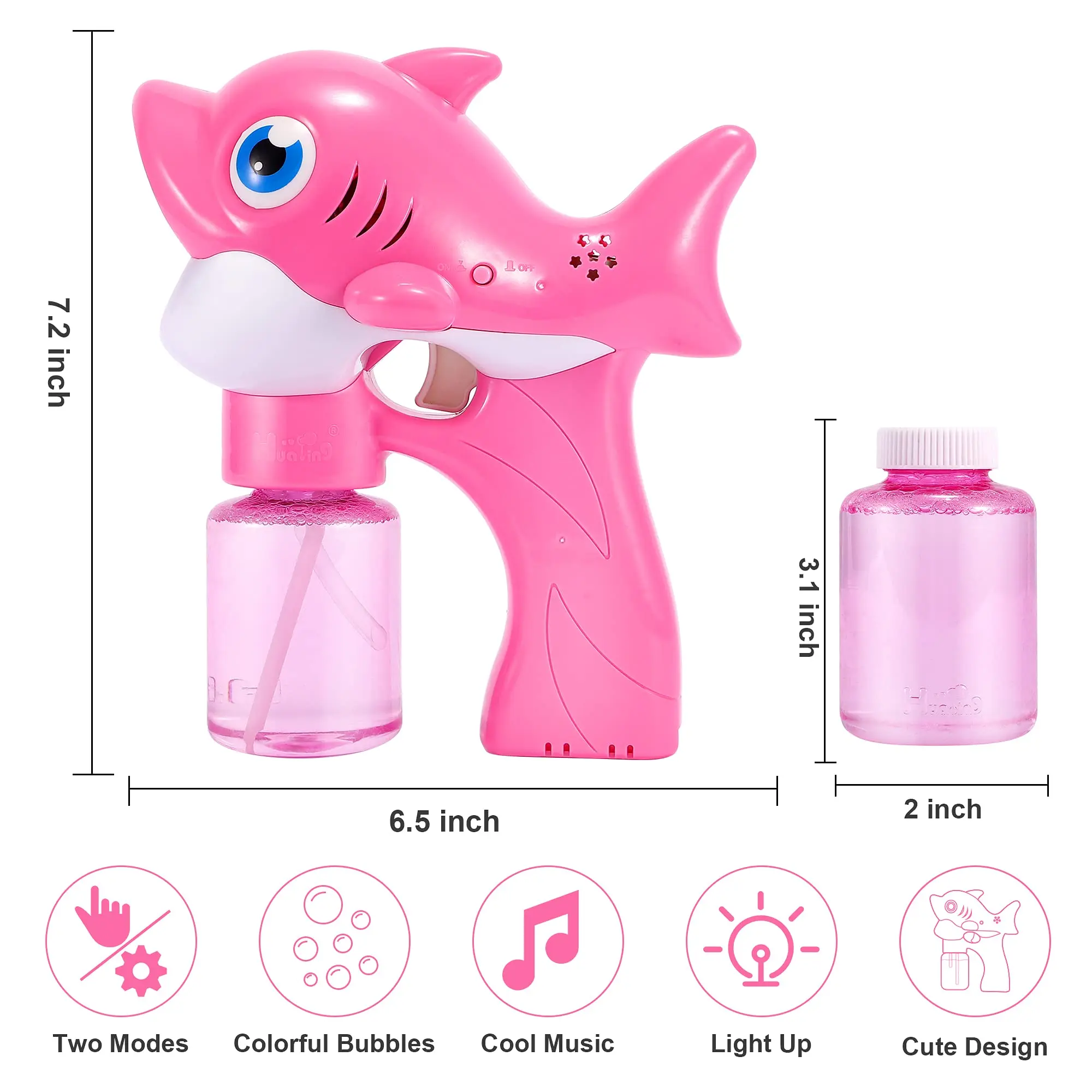 Shark Bubble Gun With Light And Music Bubble Maker Bubble Blower For ...
