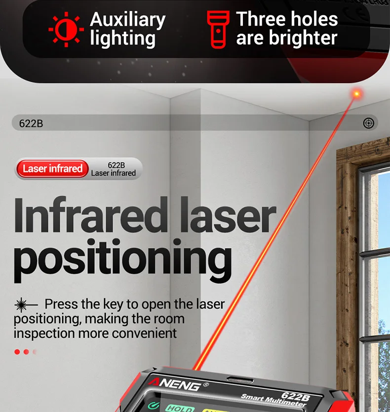 ANENG 622B Digital Smart Multimeter - 9999 Counts & Auto Range