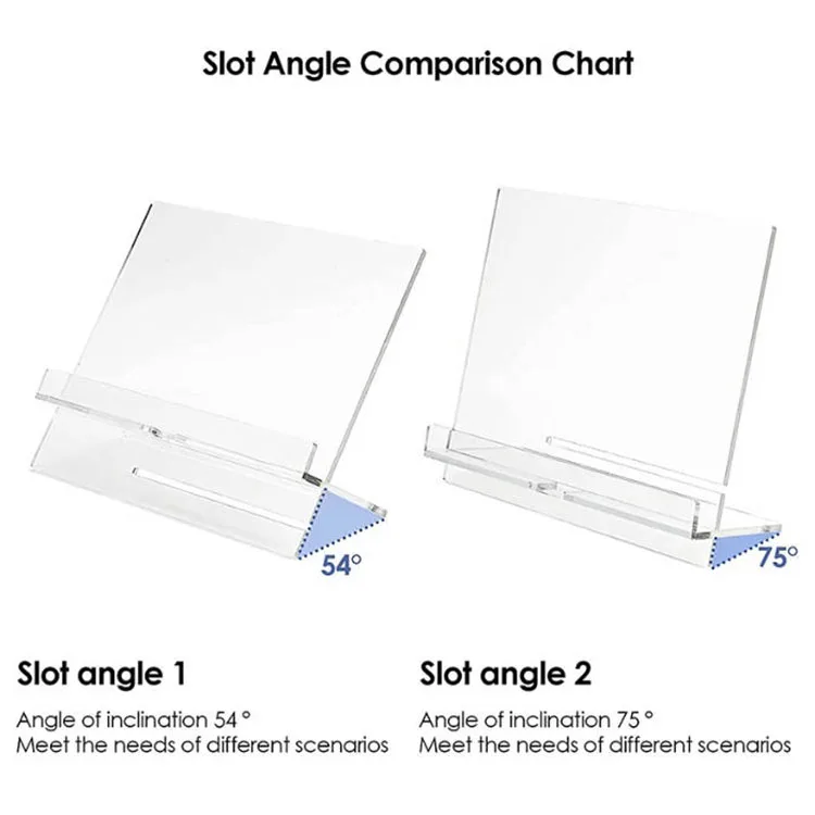 Custom Size clear Acrylic Reading Rest Cookbook Holder Lucite Tabletop ...