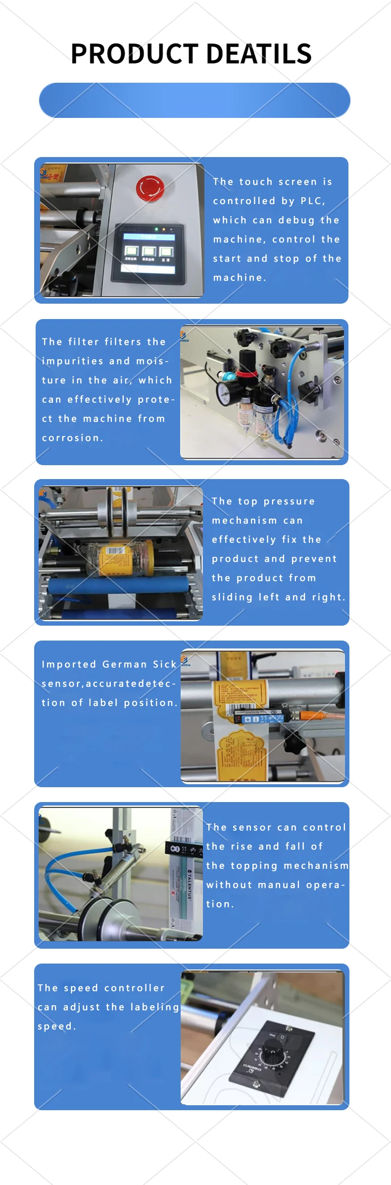 Fk603 High Quality Table Top Semi Automatic Round Bottle Labeling ...