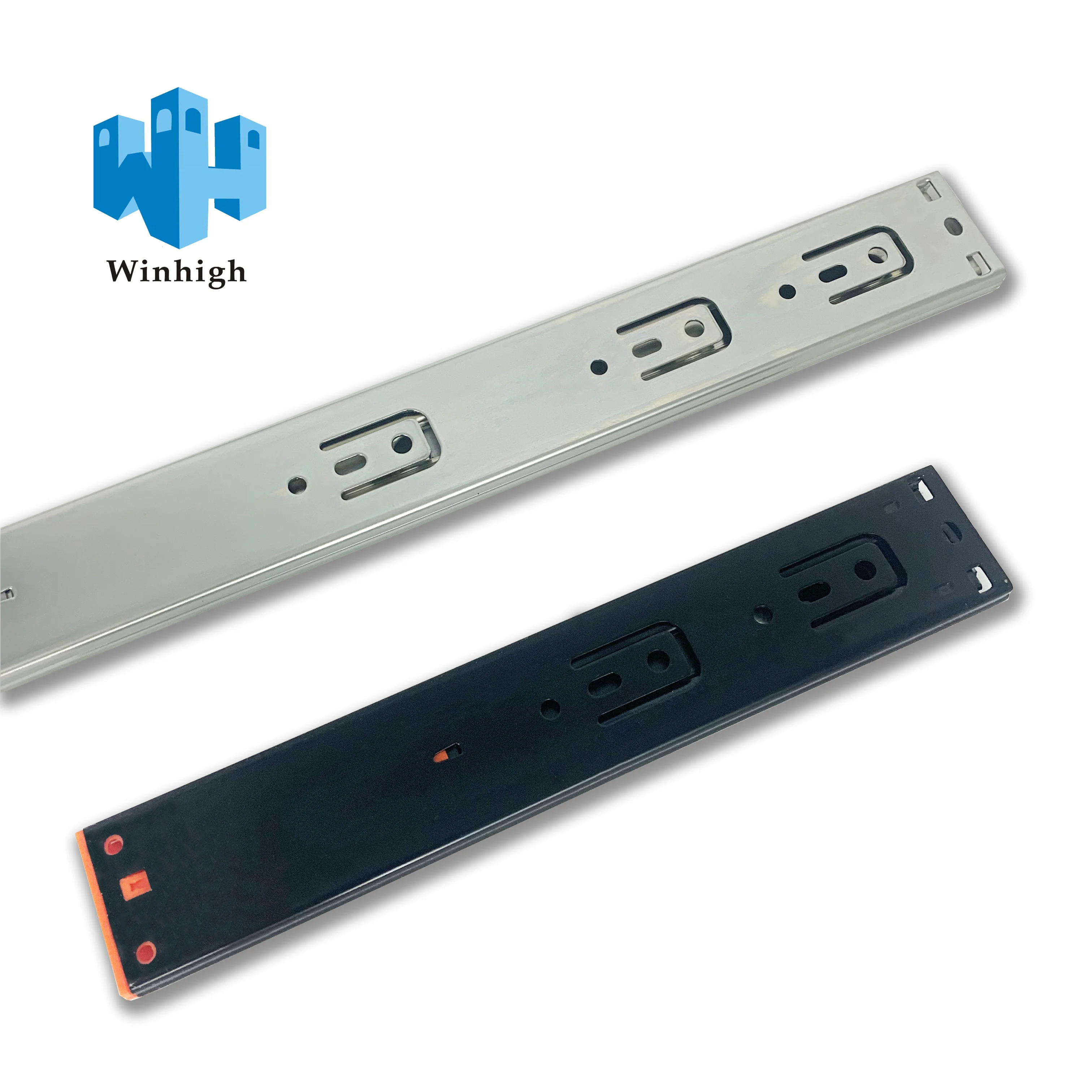 Hydraulic Telescopic Slide Channel Self Closing Drawer Guides 20 Inch ...