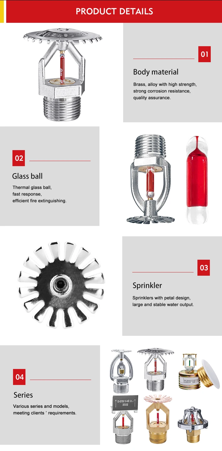 New Type Popular Dn15/dn20 Brass Esfr Fire Sprinkler Head Fire ...