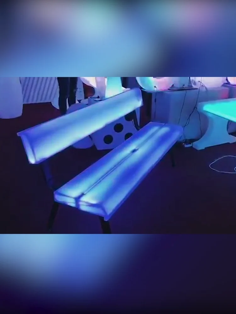 Led Park Benches Glowing Patio Benches Outdoor Garden Chairs Solar ...