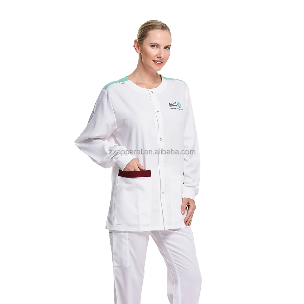 Hospital Uniforms Long Sleeve Lab Coat Medical Scrubs Hospital Nursing ...