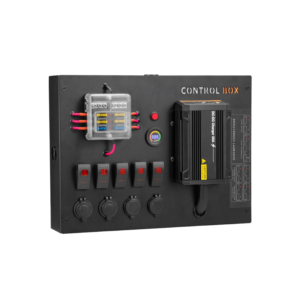 12v Dc Power Box 12v Control Panel Control Box With 25a Dc Dc Charger ...