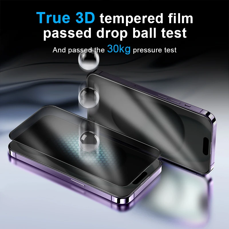 True 3D Dust Free Privacy Tempered Glass ESD Anti-static Big Curved ...